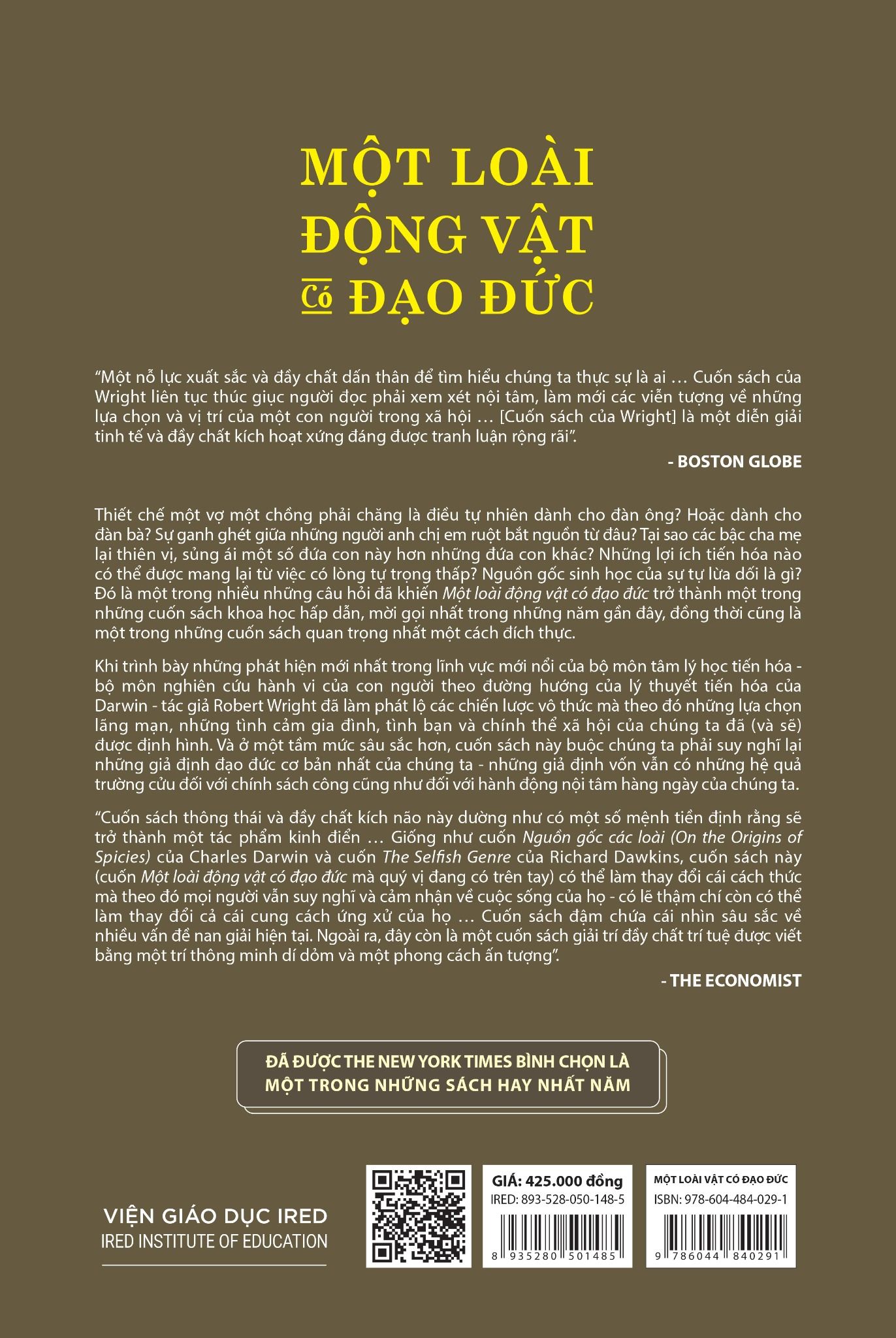 Một Loài Động Vật Có Đạo Đức” (The Moral Animal) – Bến Nghé Books