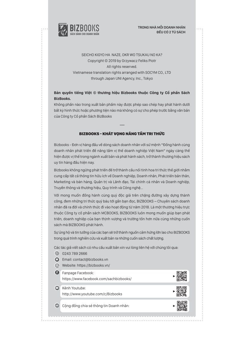 Okr Kinh Thánh Quản Trị Và Cách Vận Hành Hiệu Quả - Poitr Feliks Grzyw – Bến Nghé Books