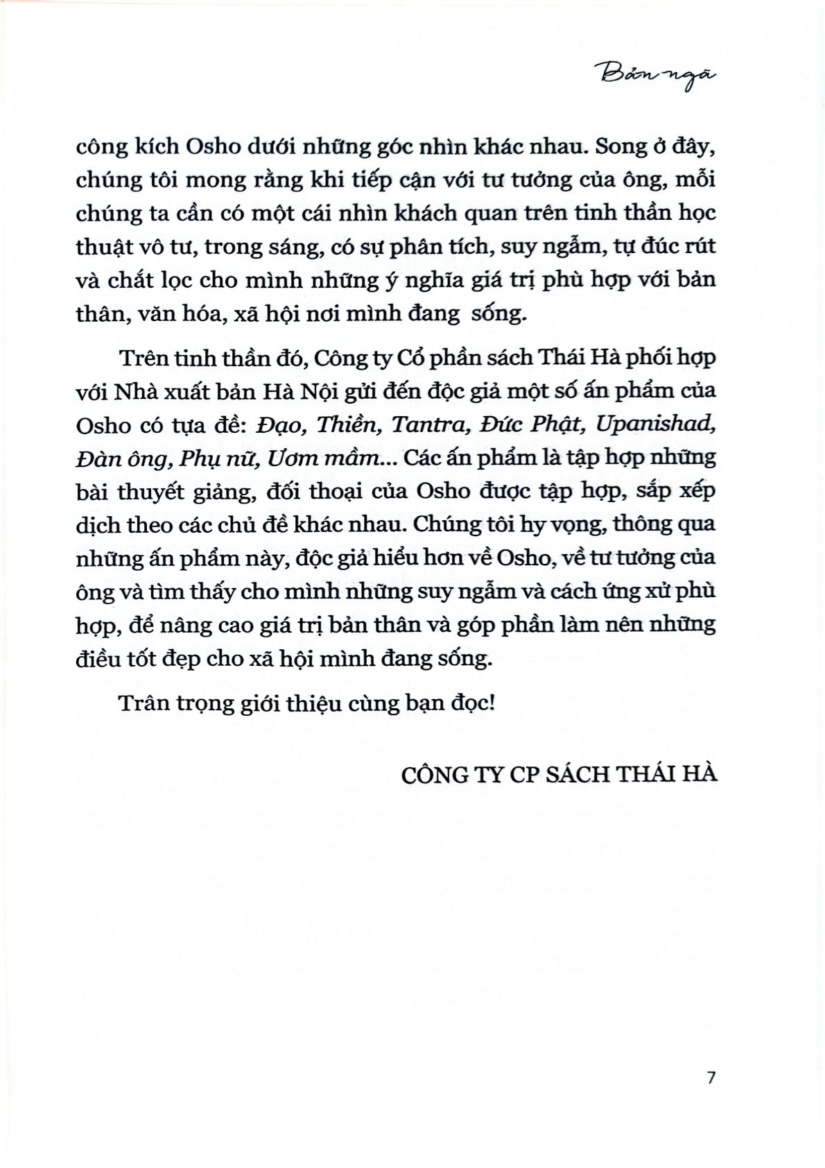 Osho - Bản Ngã – Bến Nghé Books