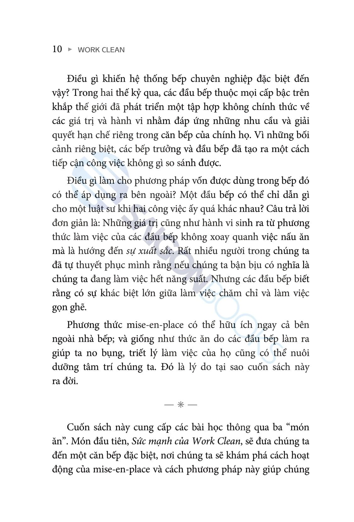 Work Clean - Phương Pháp Tổ Chức Công Việc Và Đời Sống Như Một Đầu Bếp ...