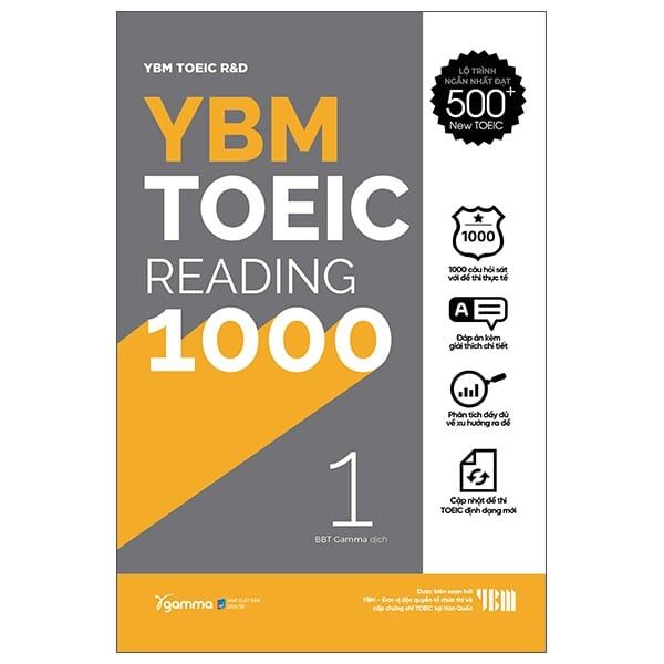 Ybm Toeic Reading 1000 - Vol 1 - YBM Toeic R&D – Bến Nghé Books