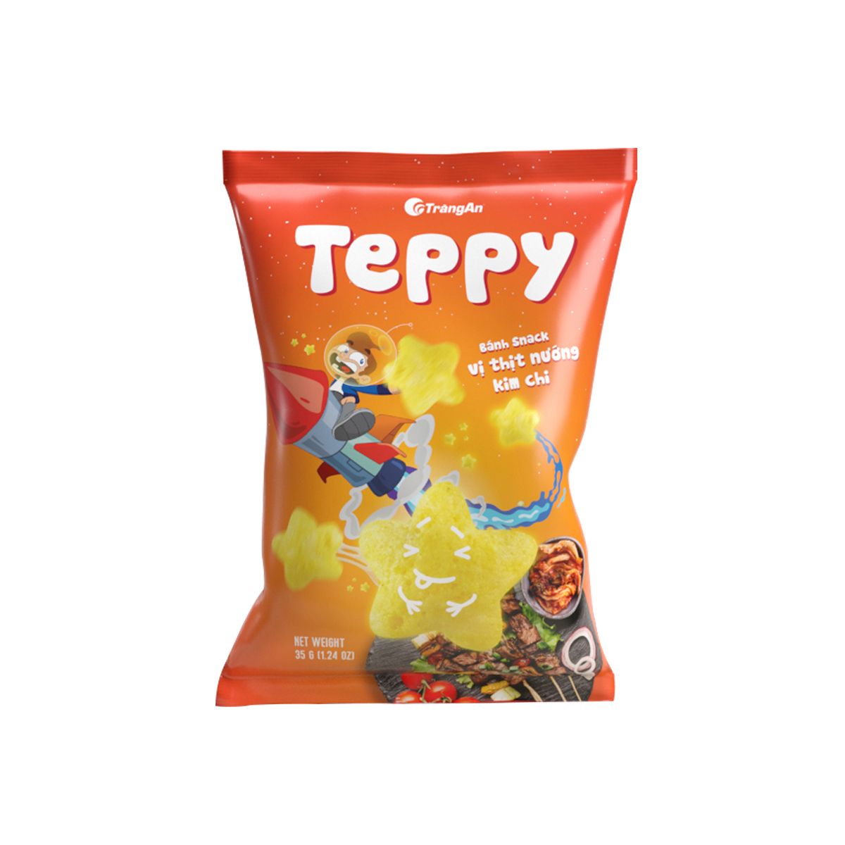 Teppy Snack - Kimchi & Grilled Meat Flavor 35g – Bánh kẹo Tràng An