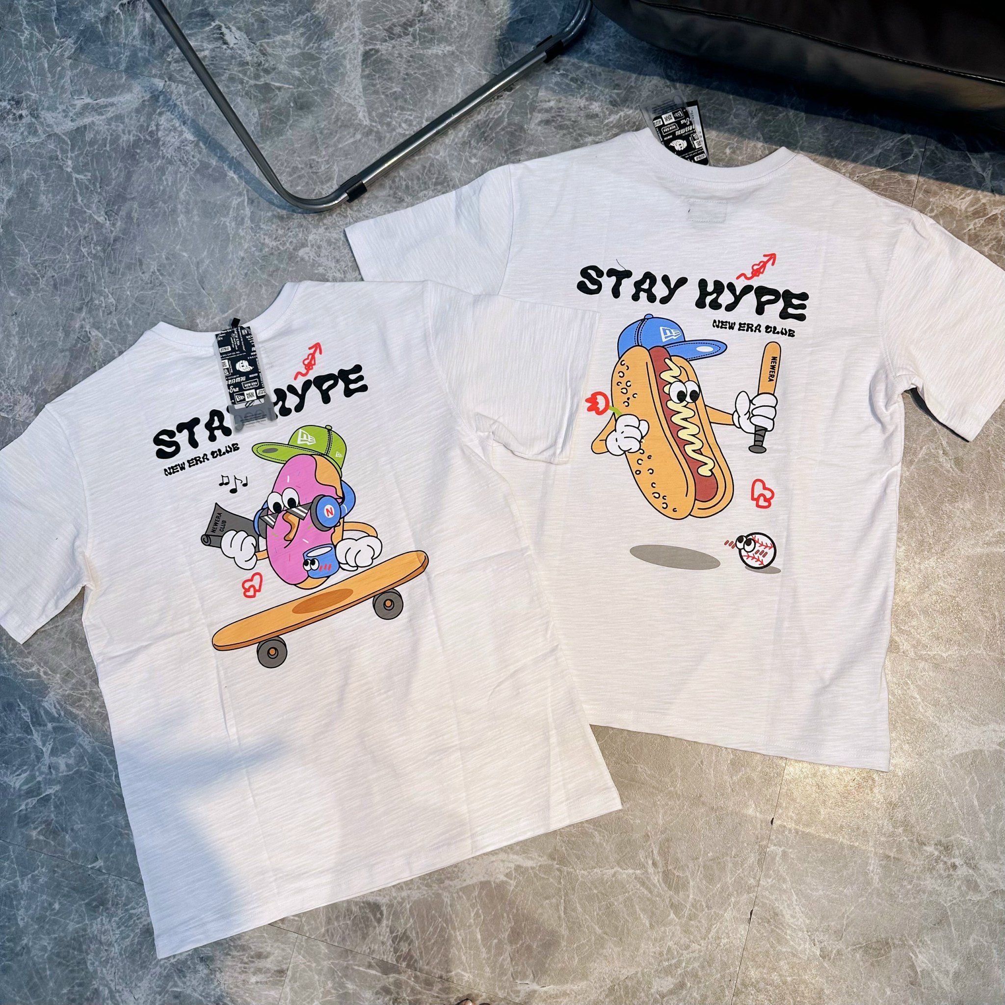 Áo Phông NEW ERA hoạt hình STAY HYPE 3 mẫu – Bear Mon Auth