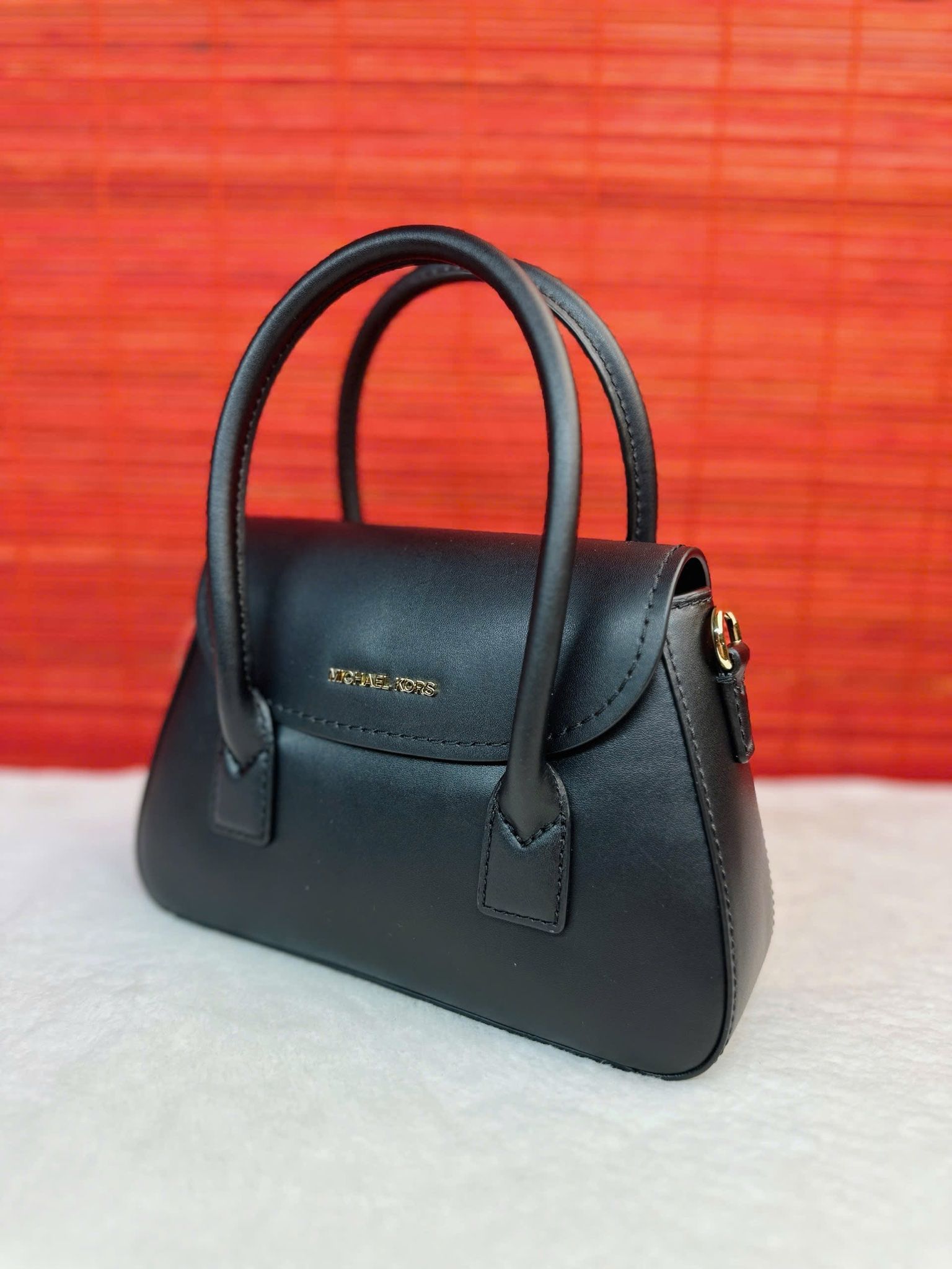 Túi Xách MK Katya Small Leather Satchel Crossbody Handbag Màu Đen ...