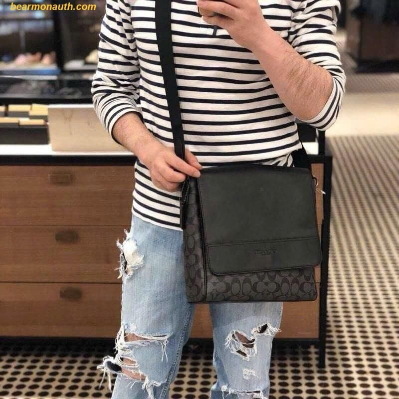 Túi Đeo Chéo Coach Houston Map Bag In Signature Canvas Màu đen – Bear ...
