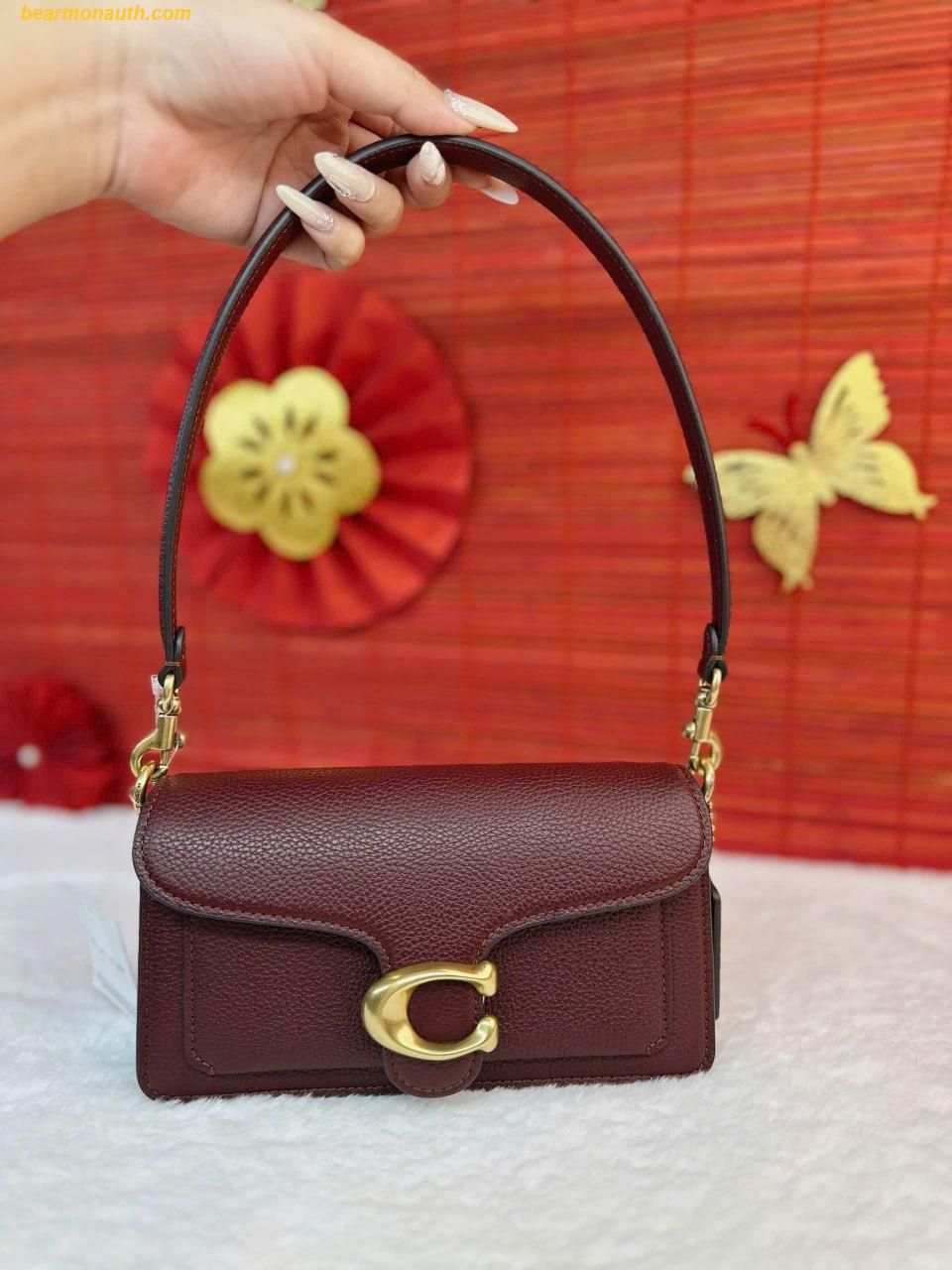 Túi Xách Coach Tabby Shoulder Bag 20 CY201 - Đỏ rượu vang – Bear Mon Auth