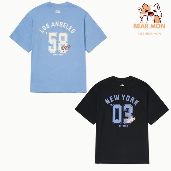 Áo Phông MLB Varsity Number Graphic Overfit TShirts New York Yankees L ...