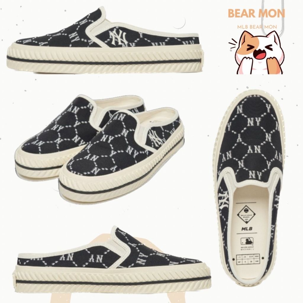 Giày MLB Mule Dia Monogram New York Yankees 3Amumdb2N Màu Begi và Màu ...