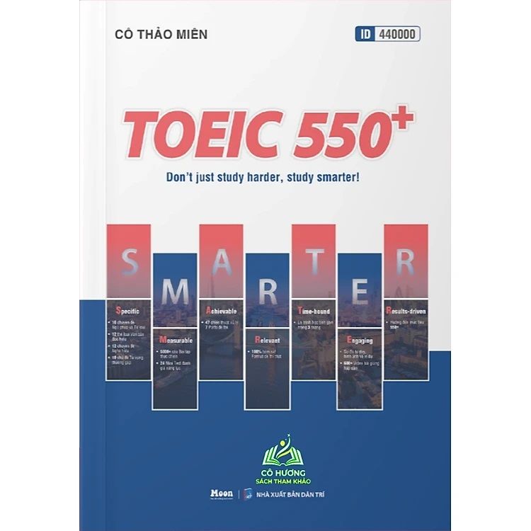 Toeic 550+, sách luyện toeic 2 kỹ năng reading & listening 2024