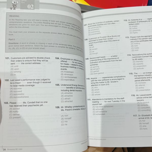 Economy TOEIC RC1000 Vol 2