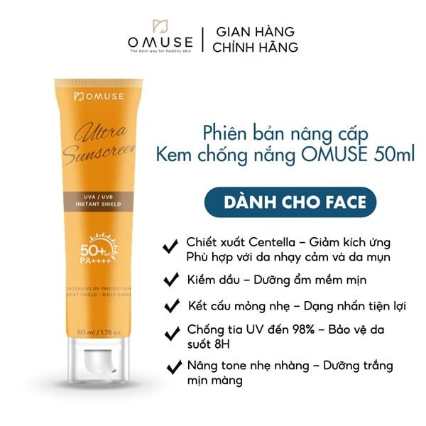 Kem Chống Nắng Face Omuse Ultra UVA/UVB 50SPF+ Daily Shine 50ml (Nk) (5 ...