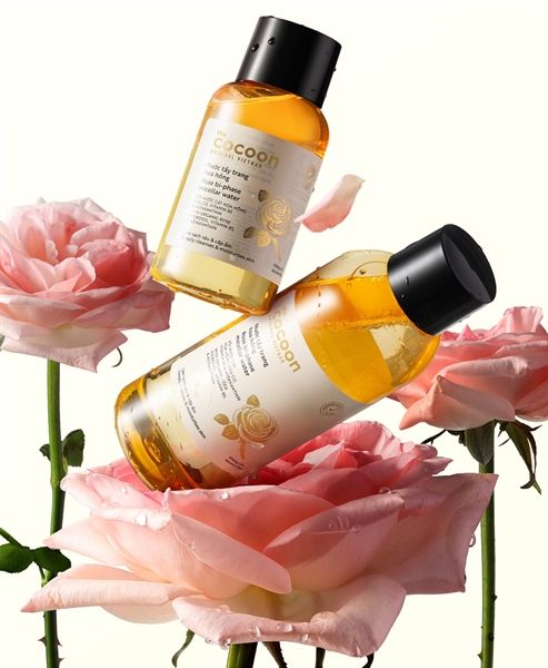 NƯỚC TẨY TRANG HOA HỒNG COCOON ROSE BI-PHASE CÓ LỚP DẦU 140ML [GIÁ NIÊM ...