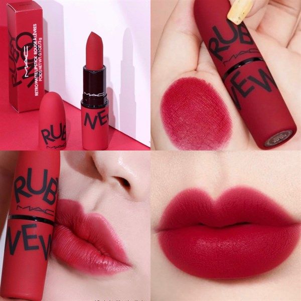 #RUBY NEW - SON THỎI MAC POWDER KISS LIPSTICK VỎ ĐỎ LIMITED 3G ( NHẬP ...