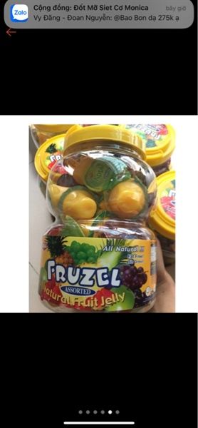 Rau Câu Trái Cây Tự Nhiên Fruzel Jelly 1,45kg Rau câu trái cây tự nhiên Fruzel Jelly 1,45kg Mỹ ...