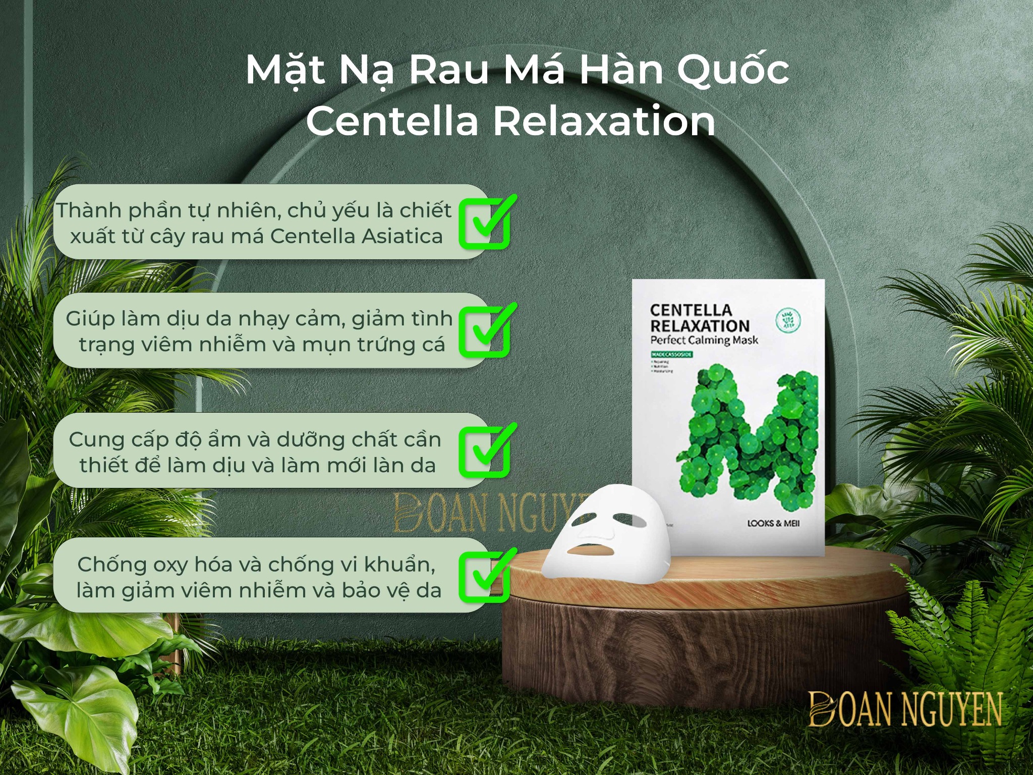 Mặt Nạ Rau Má Centella Relaxation Hàn QuốcMặt nạ rau má Centella ...