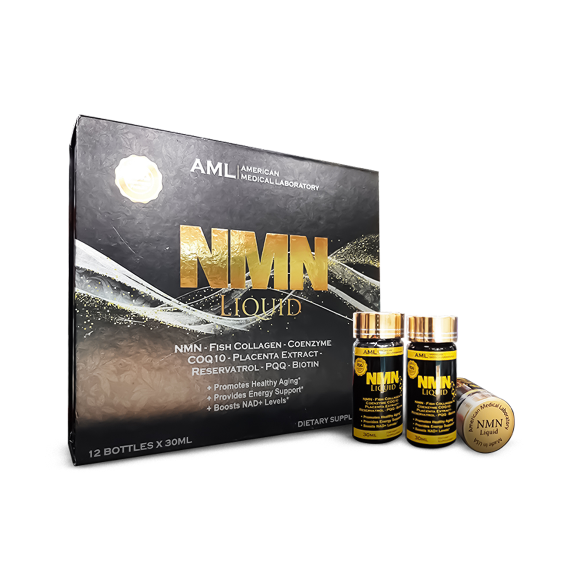 NMN Dạng Nước AML NMN Liquid 30ml x12 chai của MỹNMN liquid dạng nước ...