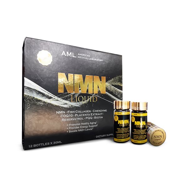 NMN Dạng Nước AML NMN Liquid 30ml x12 chai của MỹNMN liquid dạng nước ( 12 chai x 30ml ...