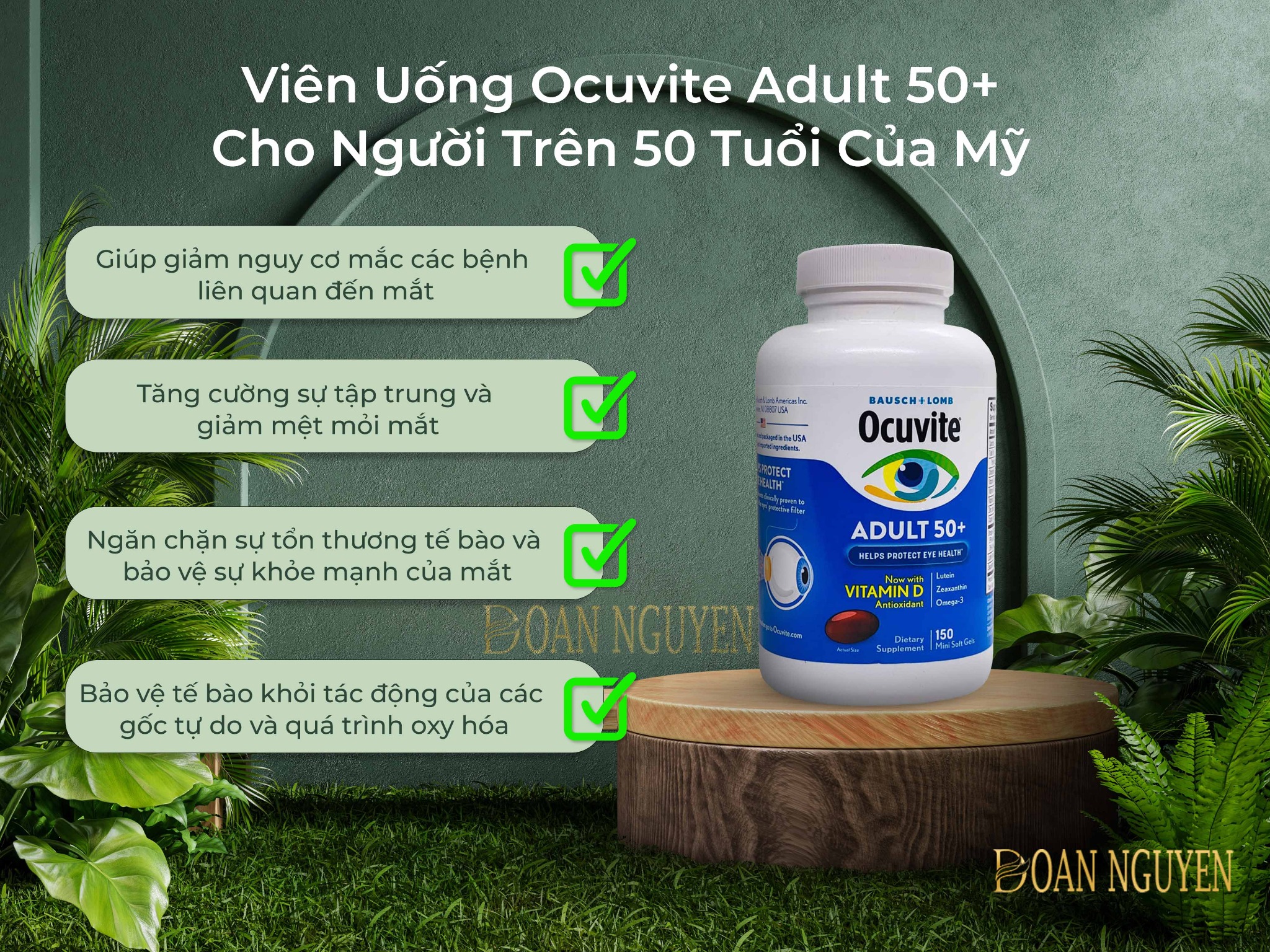 Viên Uống Ocuvite Adult 50+ Cho Người Trên 50 Tuổi Của Mỹ 05/2024Viên ...