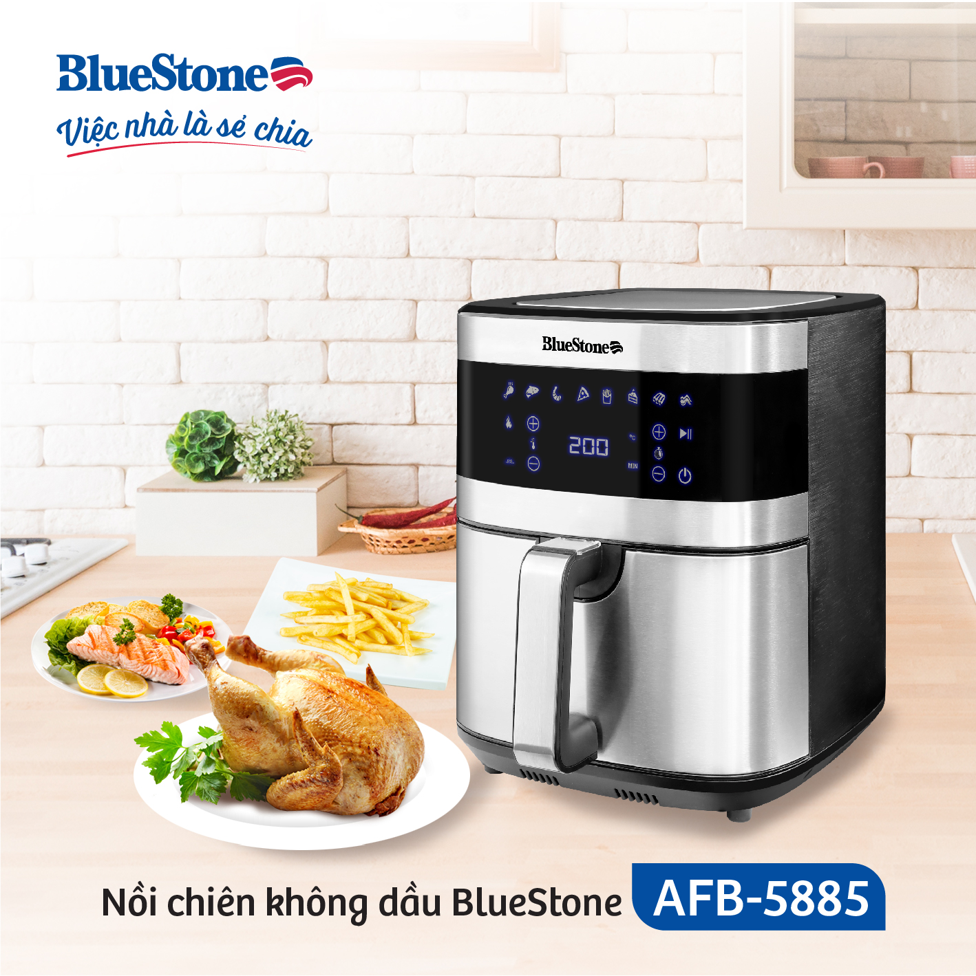 Nồi Chiên Không Dầu BlueStone AFB-5885 6.5L – BlueStone Việt Nam