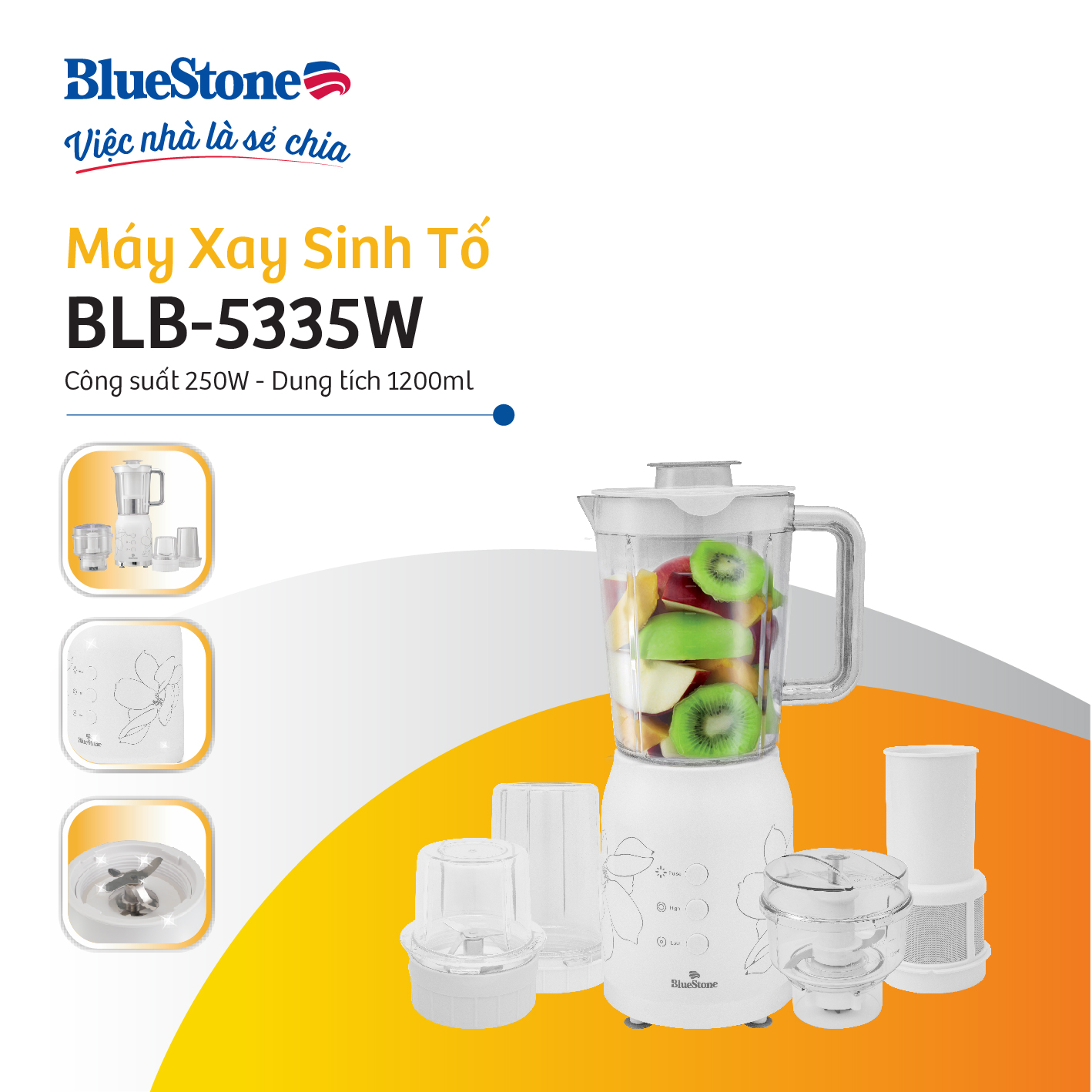 Máy Xay Sinh Tố BlueStone BLB-5335W 1.2 Lít 300W – BlueStone Việt Nam
