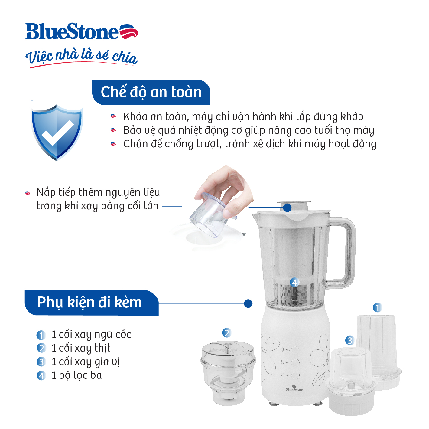 Máy Xay Sinh Tố BlueStone BLB-5335W 1.2 Lít 300W – BlueStone Việt Nam