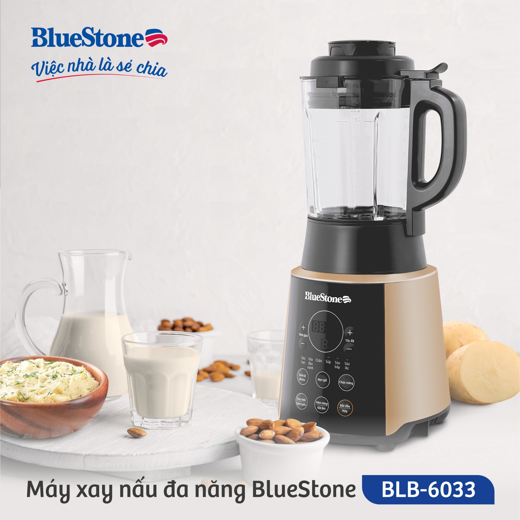 Máy Làm Sữa Hạt Xay Nấu Đa Năng BlueStone BLB-6033 1.75 Lít – BlueStone Việt Nam