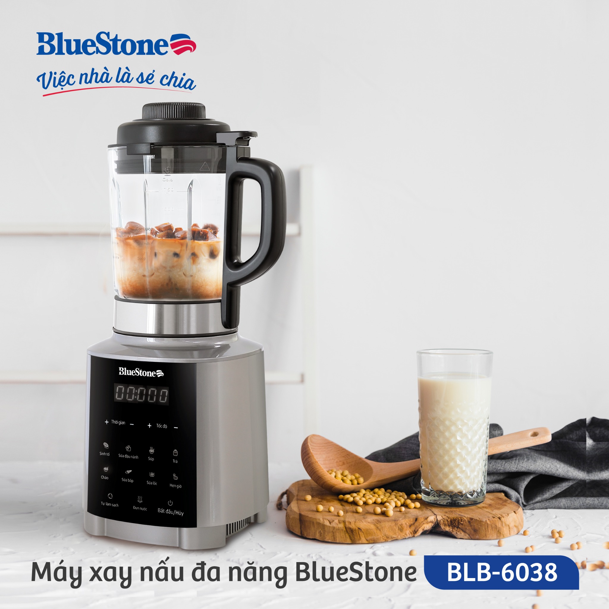 Máy Làm Sữa Hạt Xay Nấu Đa Năng BlueStone BLB-6038 1.75 Lít – BlueStone Việt Nam
