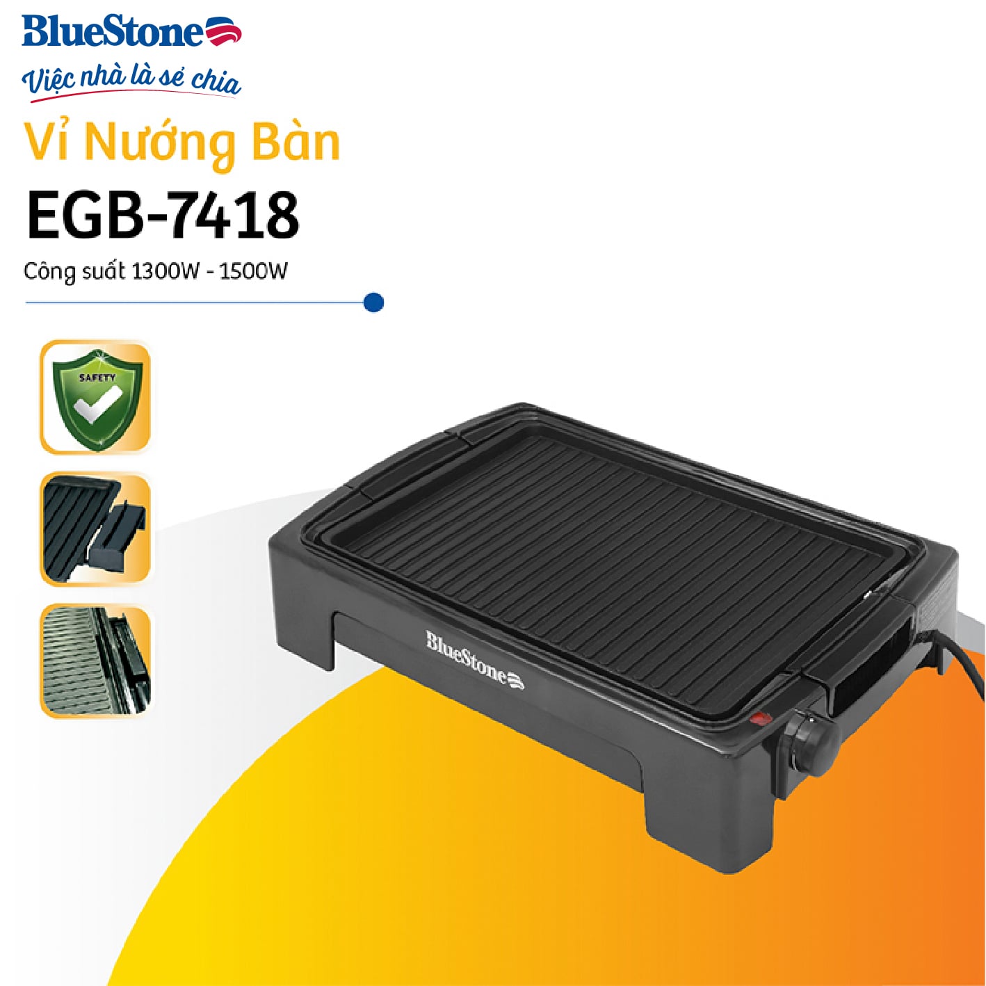 Vỉ Nướng Điện BlueStone EGB-7418 – BlueStone Việt Nam