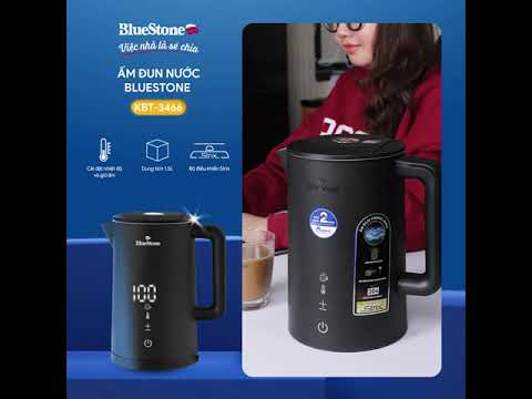 Ấm Siêu Tốc BlueStone KTB-3466 2 Lớp, Cảm Ứng Đèn Led, 1.5 Lít 2200W