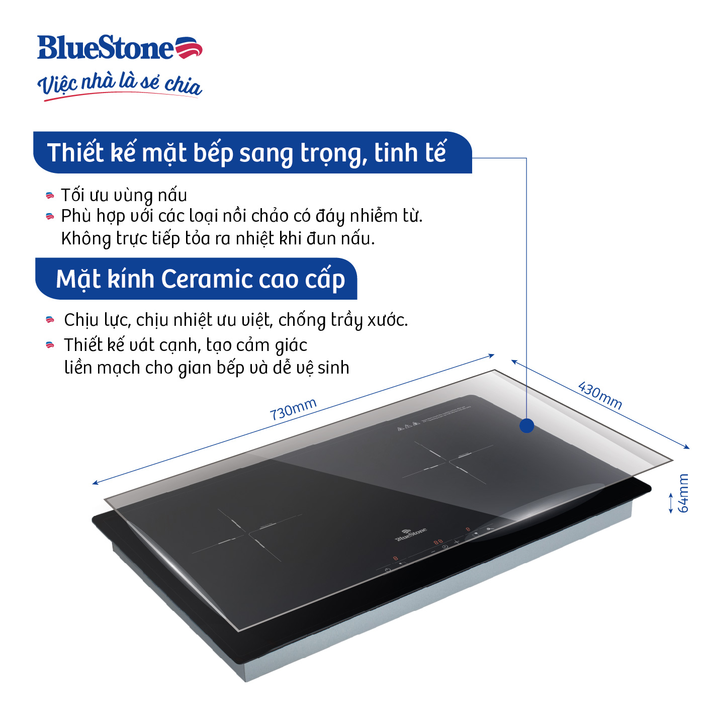 Bếp Từ Đôi BlueStone ICB-6818 4000W – BlueStone Việt Nam