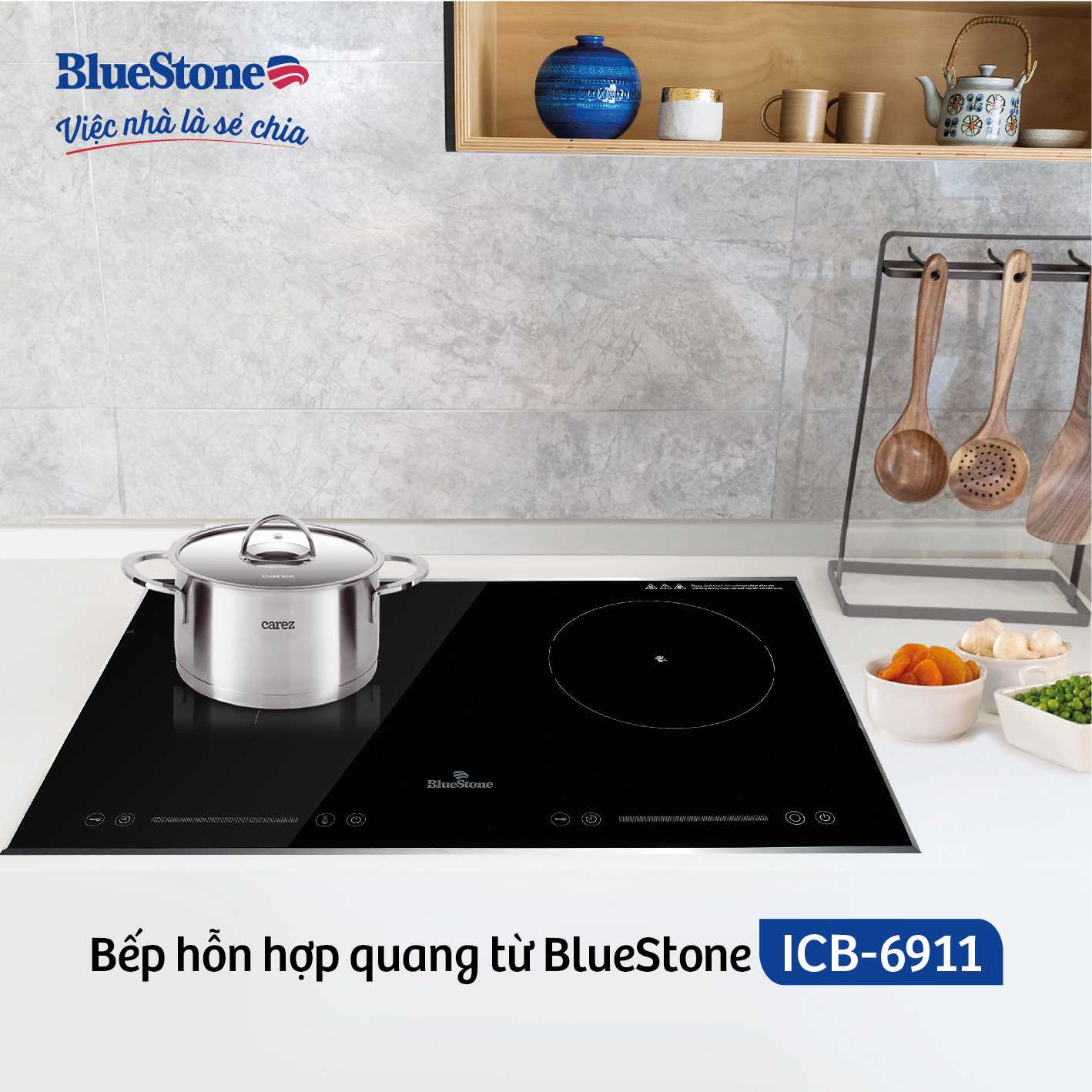 Bếp Hỗn Hợp Quang Từ BlueStone ICB-6911 3400W