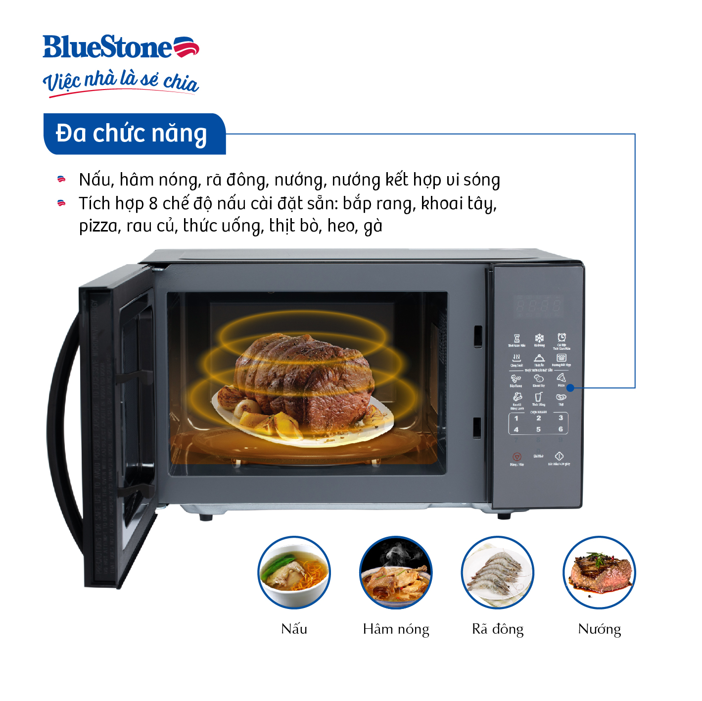 Lò Vi Sóng BlueStone MOB-7833, dung tích 25L – BlueStone Việt Nam