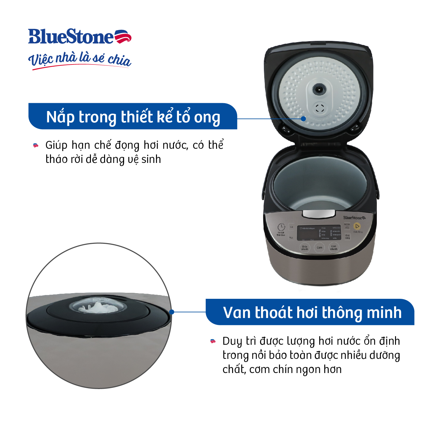 Nồi Cơm Điện BlueStone RCB-5938 1.8L – BlueStone Việt Nam
