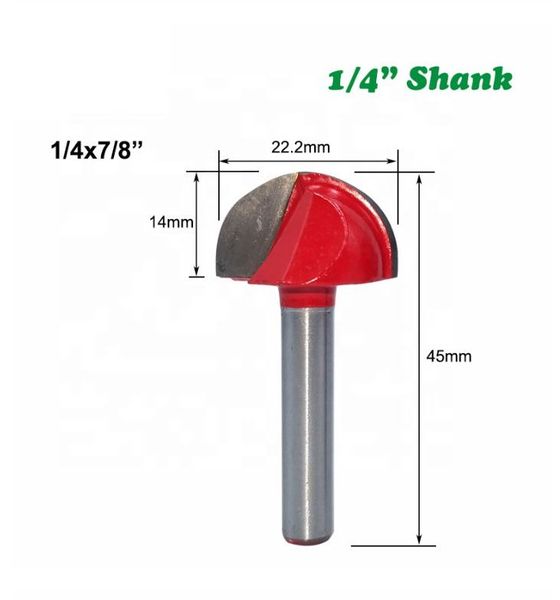 Mũi Dao Phay Gỗ Dụng Cụ Cắt Phay Cnc Cửa 1/4 Bộ Mũi Dao Phay 1/2 Mũi D ...