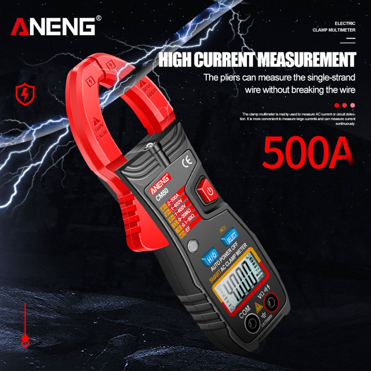 Aneng Cm80 Kỹ Thuật Số Kẹp Meter Ampe Kế Điện Áp Xe Amp Hz Điện Dung N ...