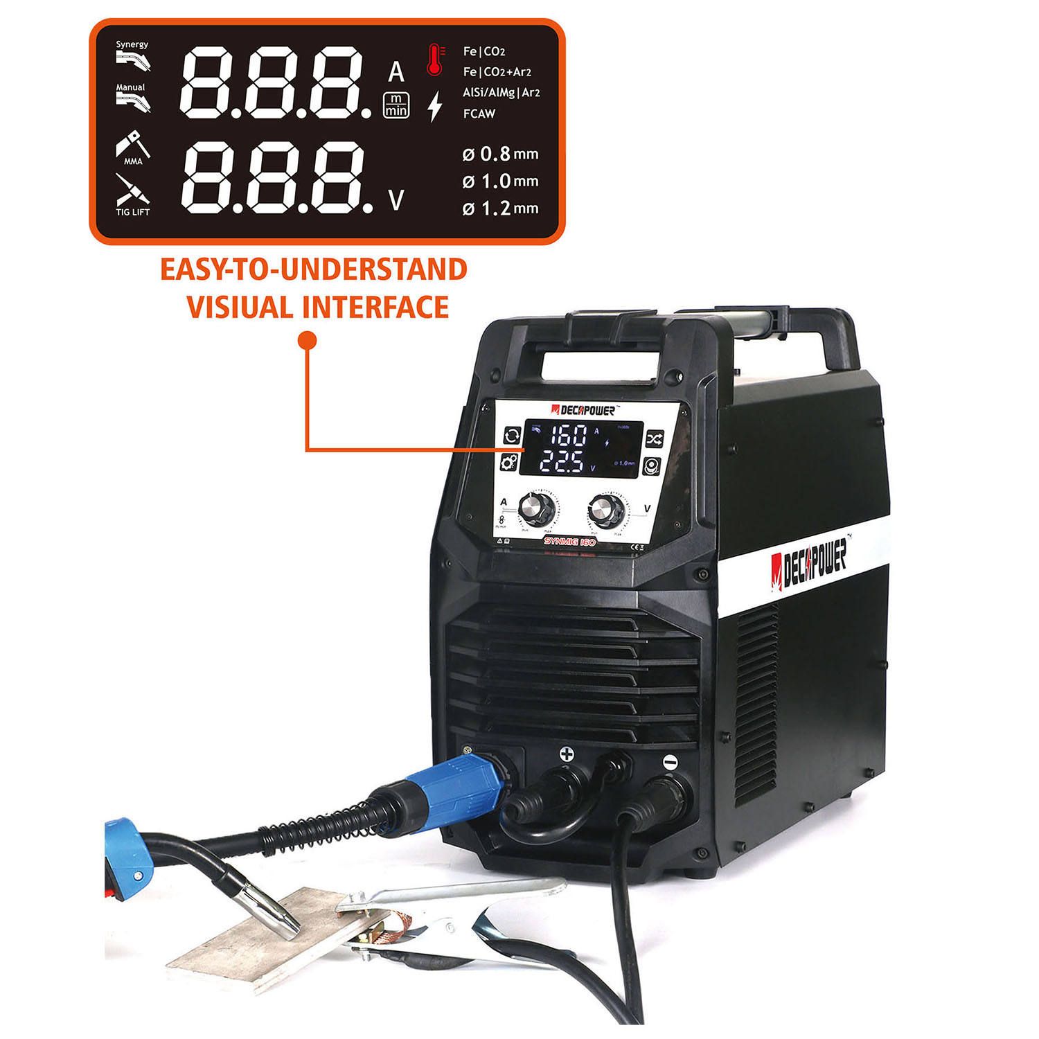 Decapower 180a Igbt Biến Tần Mig/mag Co2/không Khí/argon Thép Nhẹ Và H ...