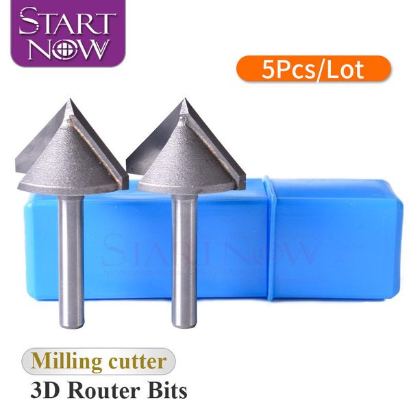 Startnow 5 Cái 3d Router Bits Acrylic Pvc Mdf Gỗ Cứng Cnc Công Cụ Rout ...