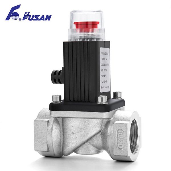 Fusan Chất Lượng Cao 1/2 - 1 Inch Điện Nhôm Nữ Chủ Đề Gas Solenoid Val ...