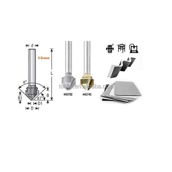 Tuoke Tk1092 Công Cụ Chế Biến Gỗ V90 Đôi Cạnh Cho Carbide Cnc Router B ...
