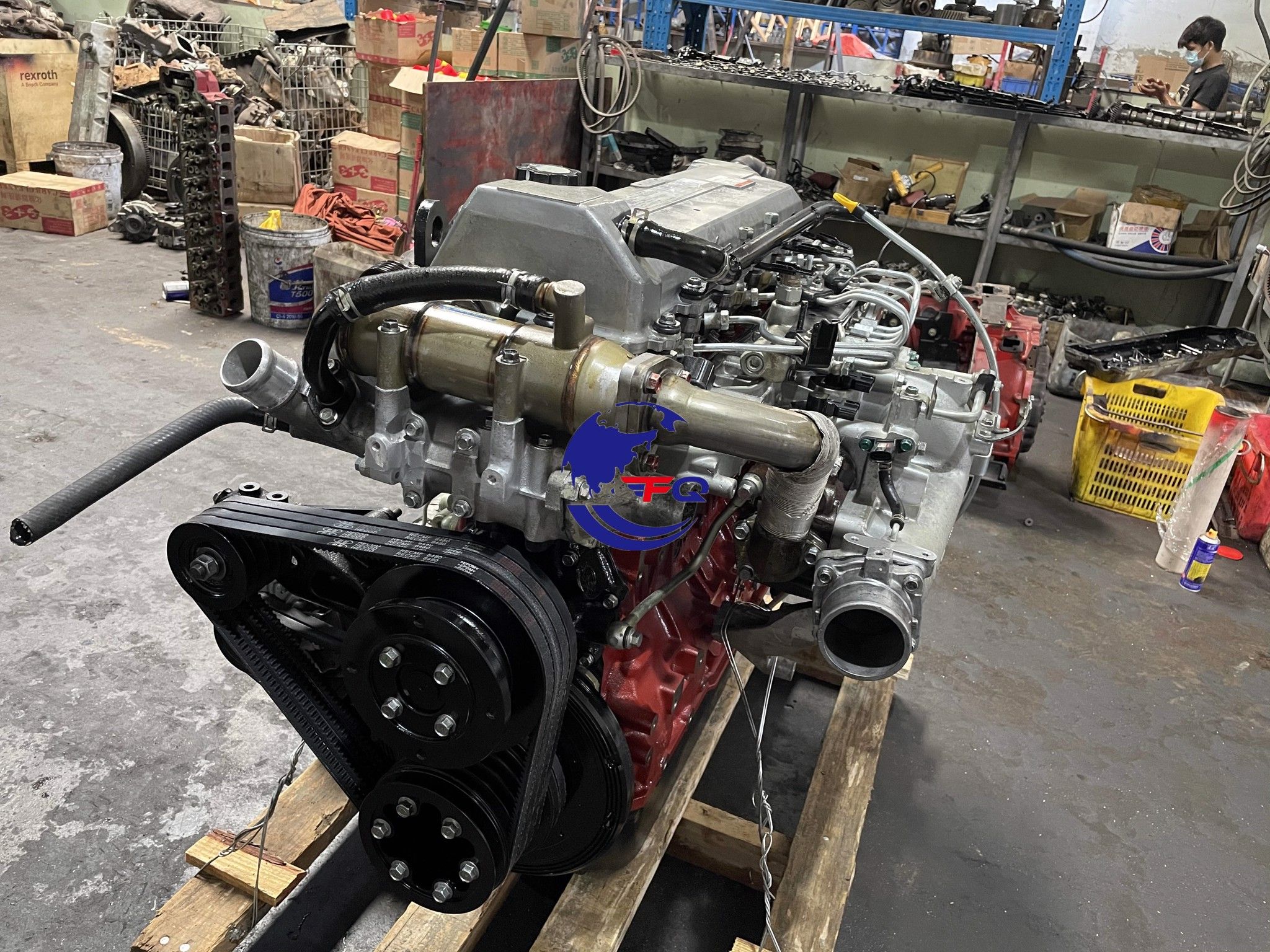 Máy Xúc Gốc Được Sử Dụng 90% Động Cơ Mới Hoàn Thành Động Cơ Lắp Ráp J08e Động Cơ Diesel Cho ...