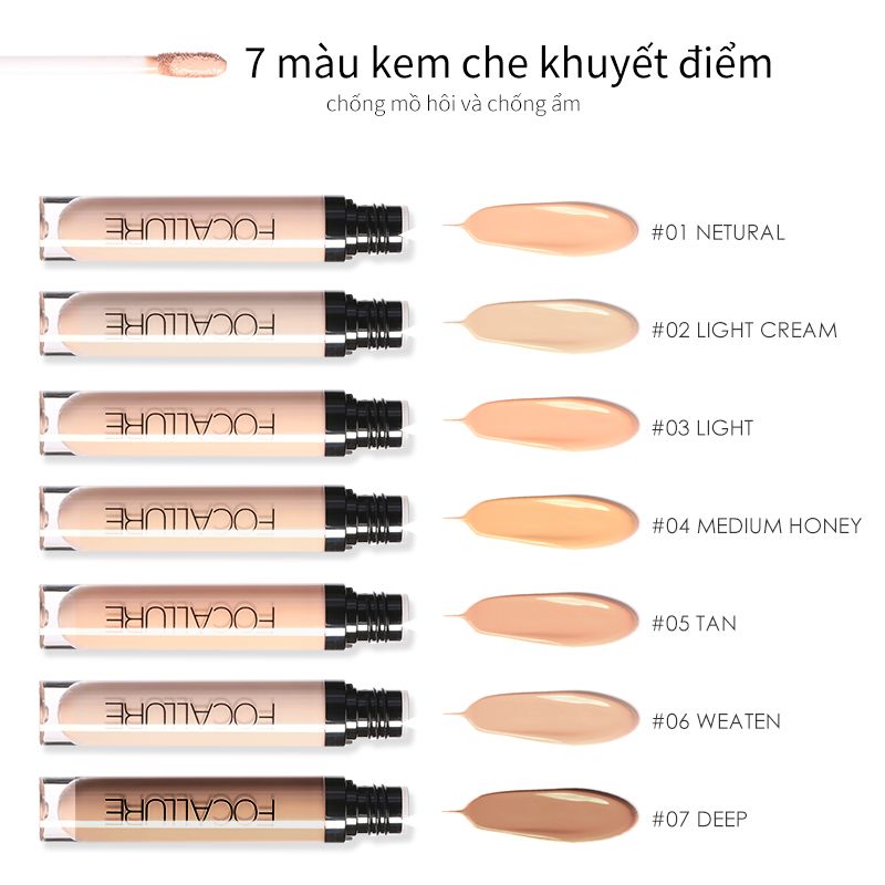 Kem Che Khuy t i m FOCALLURE Che Ph Cao Liquid Concealer FA52