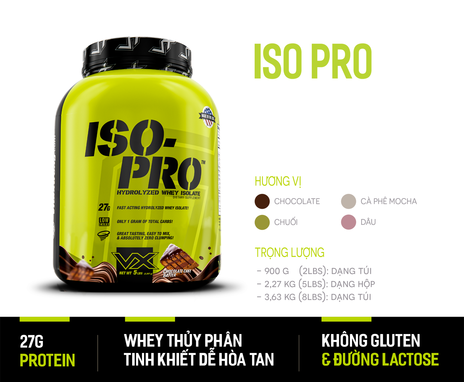 ISO PRO - Vị Chocolate – mbnutrition