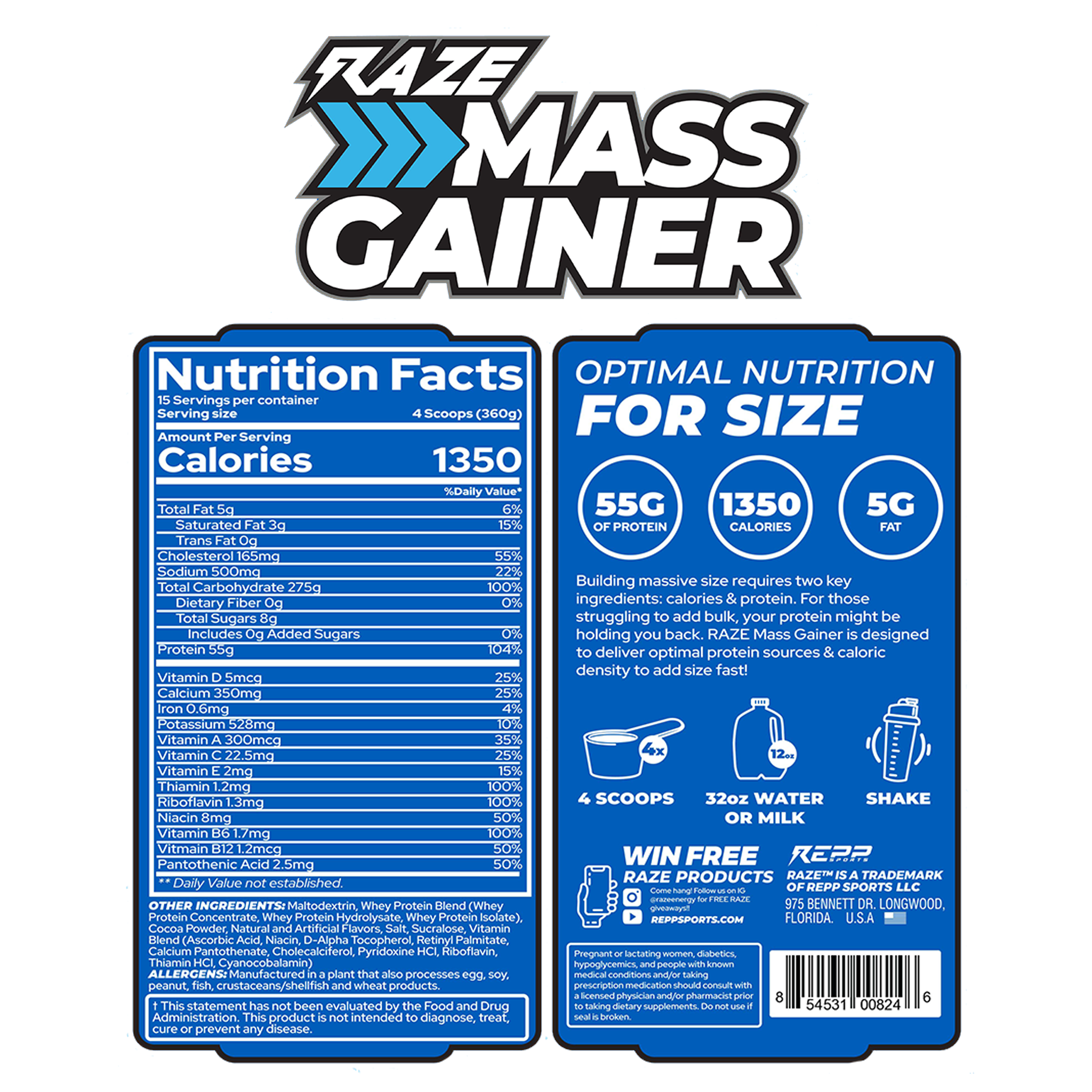 RAZE MASS GAINER - Vị Chocolate Chunk – mbnutrition