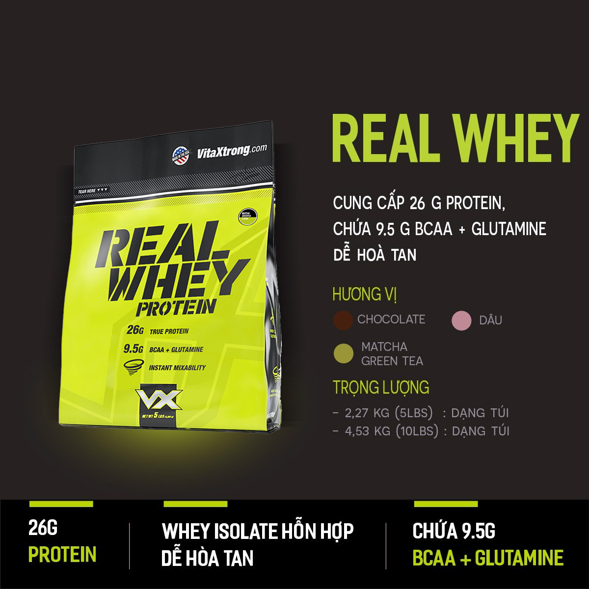 REAL WHEY PROTEIN - Vị Matcha – mbnutrition