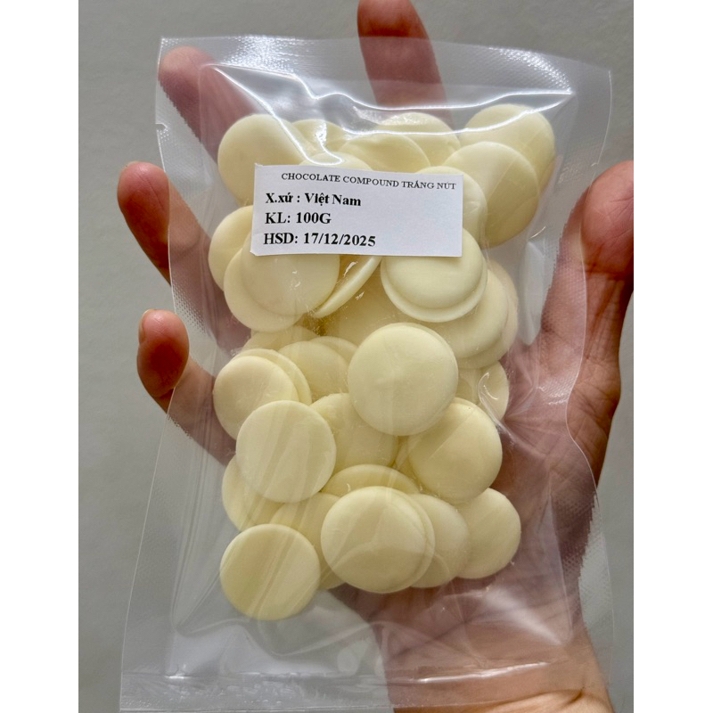 Socola Compound Trắng Dạng Nút Áo Cacao Talk (1kg)