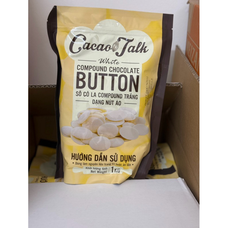 Socola Compound Trắng Dạng Nút Áo Cacao Talk (1kg)