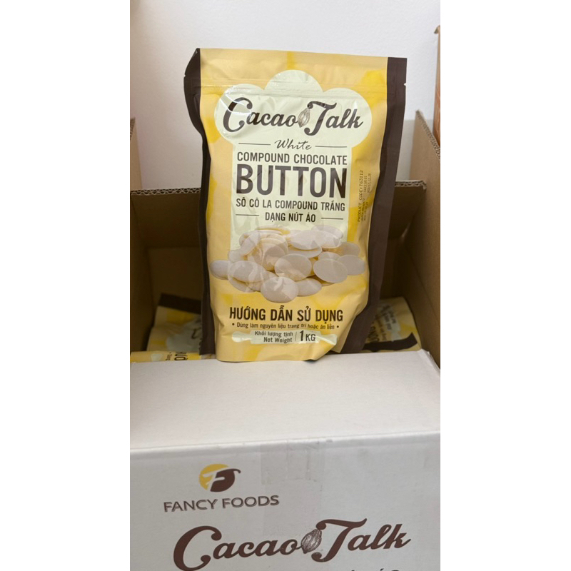 Socola Compound Trắng Dạng Nút Áo Cacao Talk (1kg)