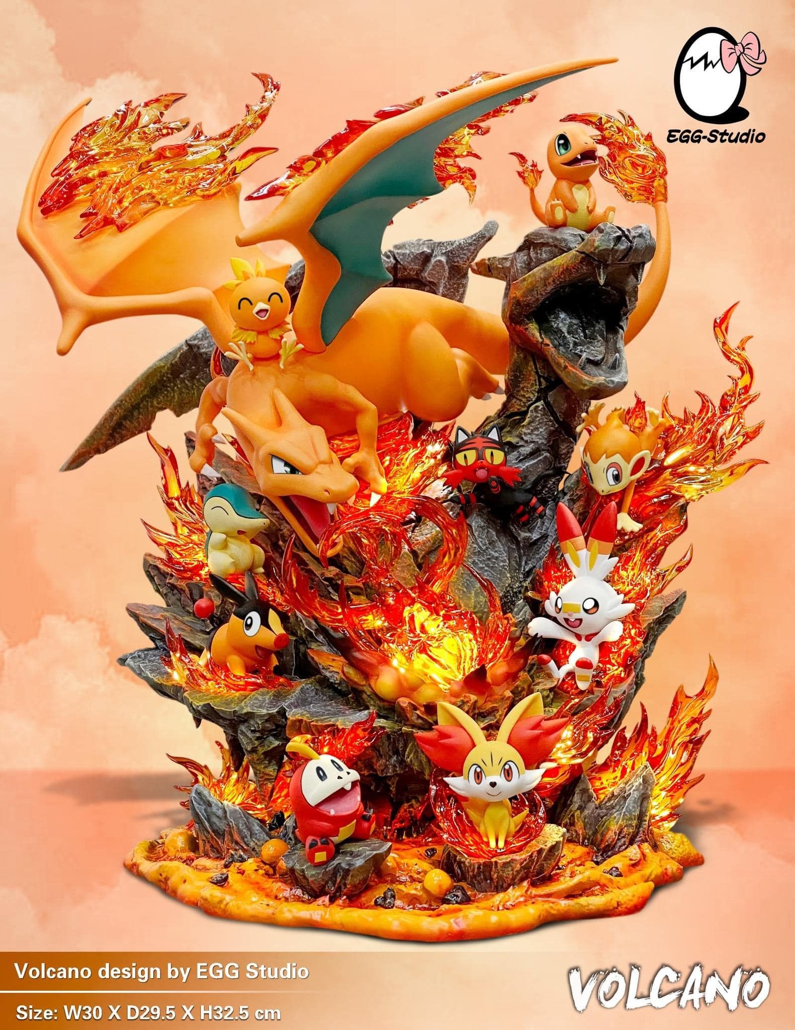 Volcano Family Chalizard Pokemon - Egg Studio – Flash Resin Shop
