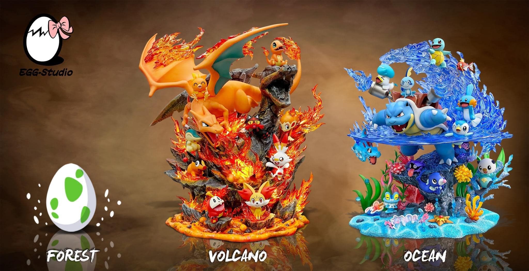 Volcano Family Chalizard Pokemon - Egg Studio – Flash Resin Shop