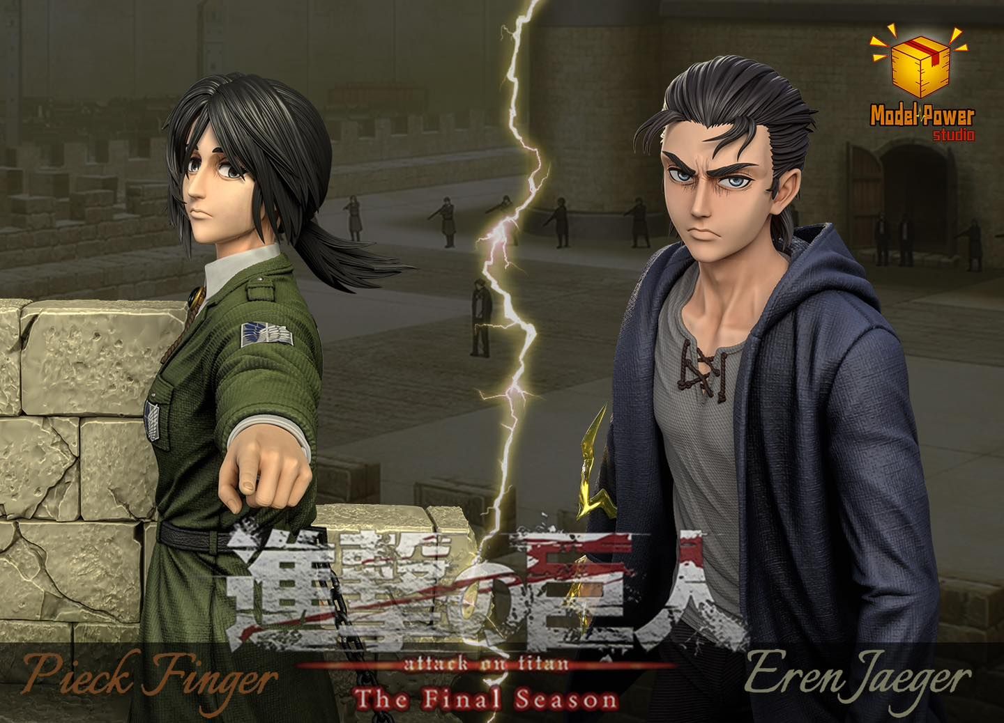 Model Power Studio - Eren & Pieck - Attack on titan – Flash Resin Shop